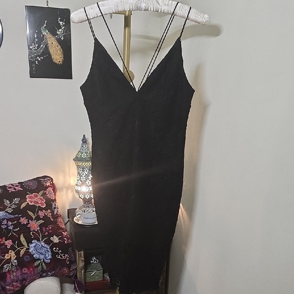 re:named | Dresses | Renamed Black Lace Strappy Pencil Dress | Poshmark